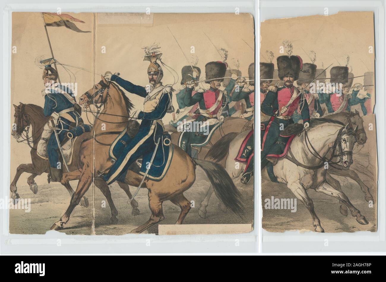 Lancer and Guides, 1853 (Payen); Lanciers & Guides. [1853] Stock Photo ...