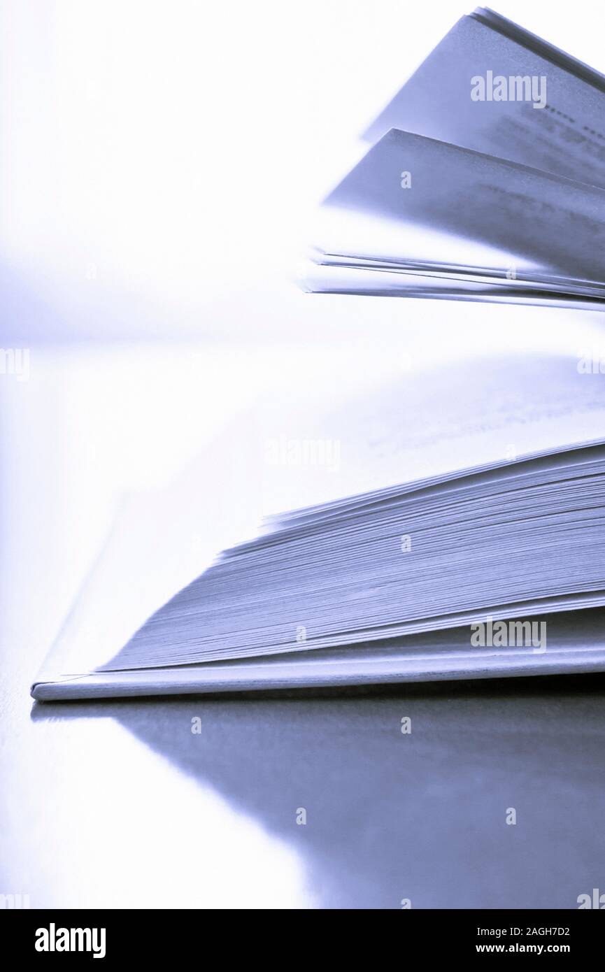 close up detail of an open book Stock Photo - Alamy