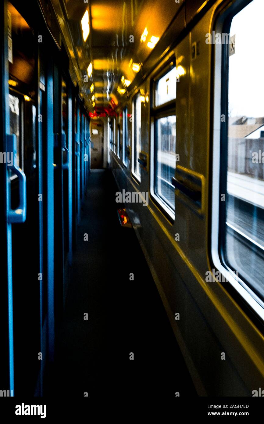 empty train corridor Stock Photo - Alamy