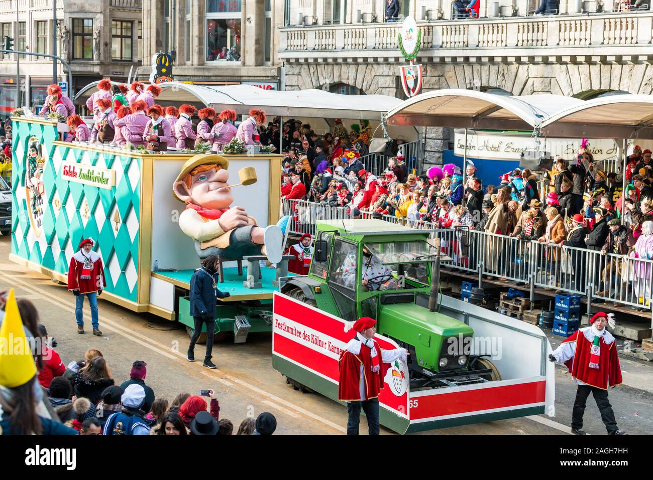 Cologne, Germany - February 12, 2018 : Rosenmontag Parade ( the rose ...