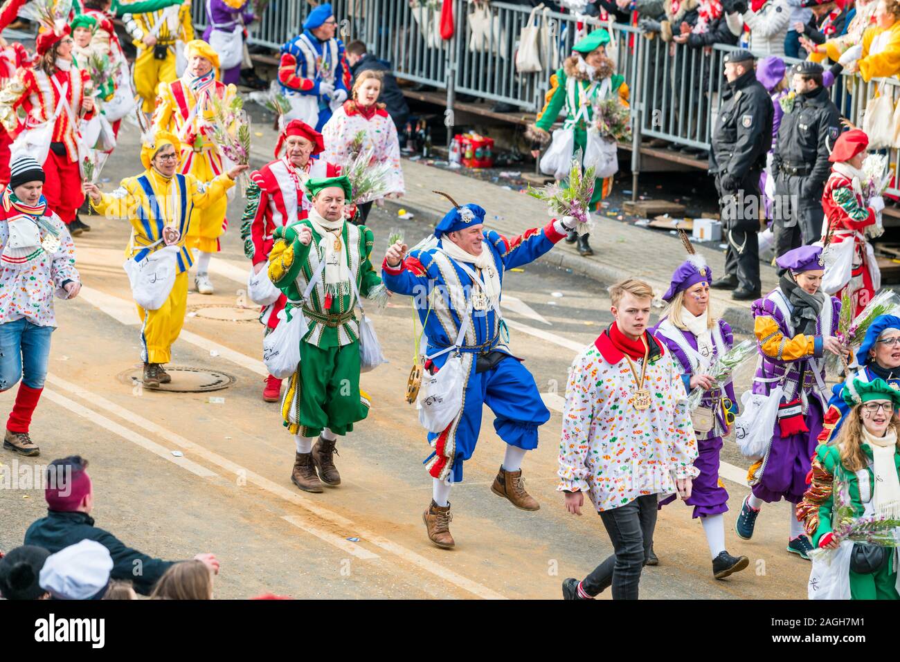 Cologne, Germany - February 12, 2018 : Rosenmontag Parade ( the rose ...