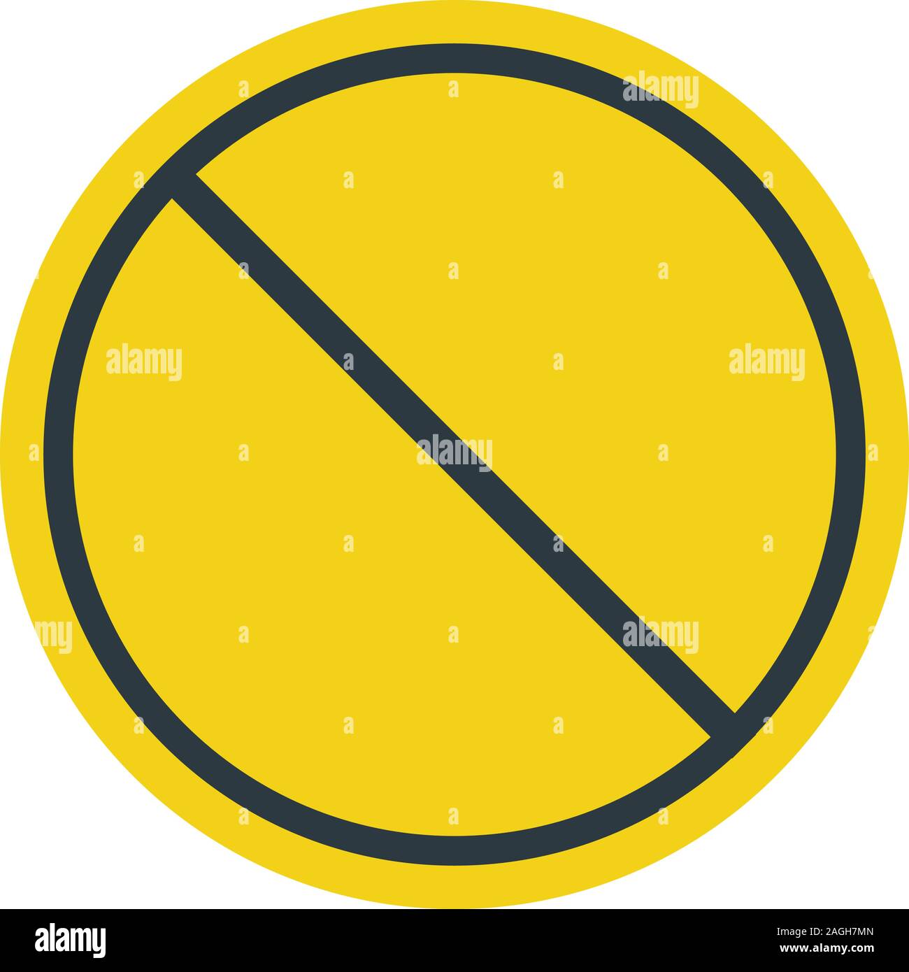 Blank Circle of Warning Sign. Isolated Vector Illustration Stock Vector ...