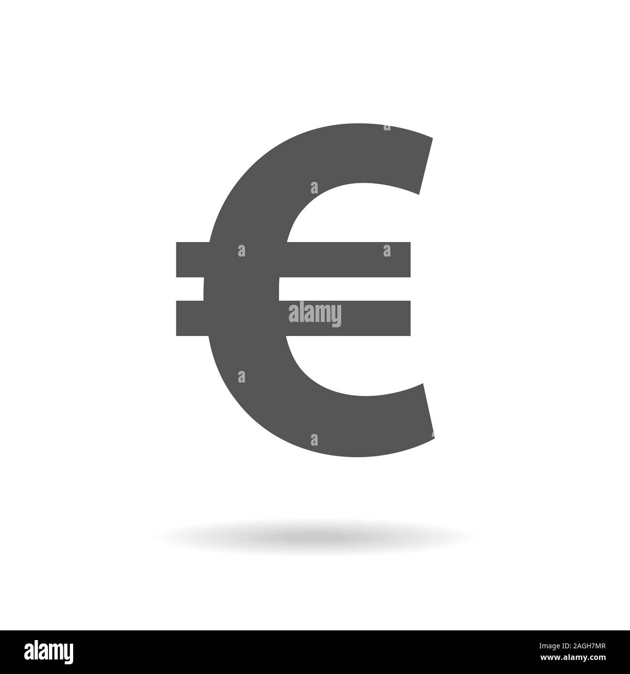 Euro sign icon in flat style. Money vector illustration on white ...