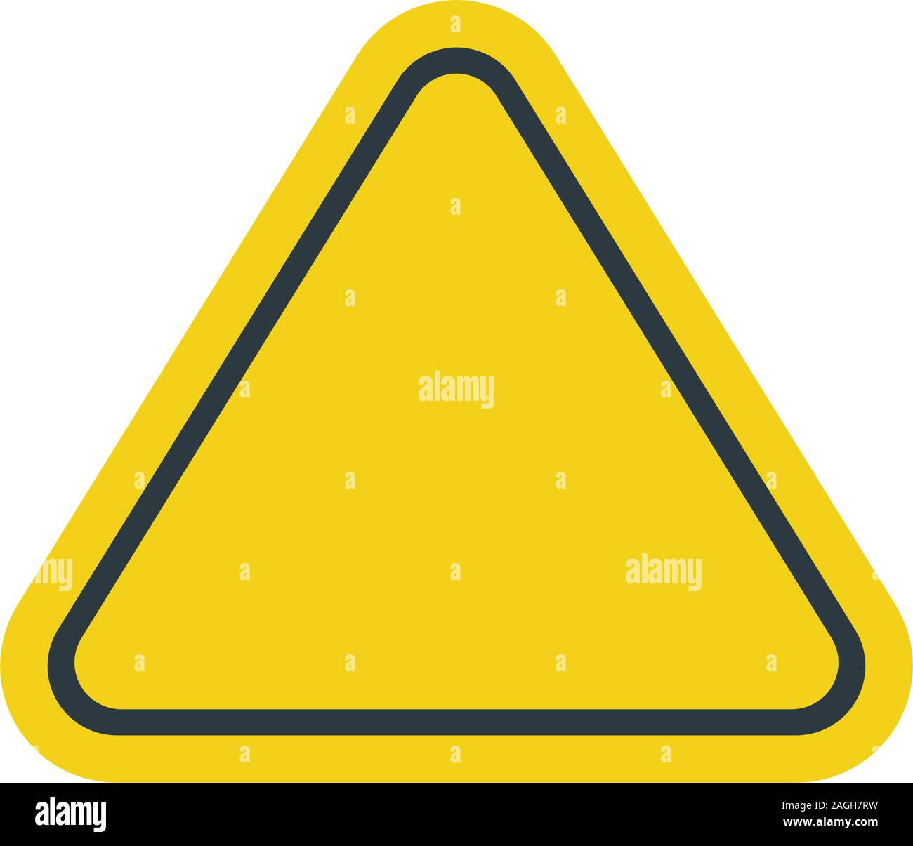 Blank Triangle of Warning Sign. Isolated Vector Illustration Stock ...