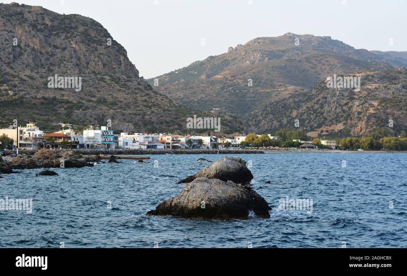 the small port of Paleochora, south of Crete, Greece Stock Photo - Alamy