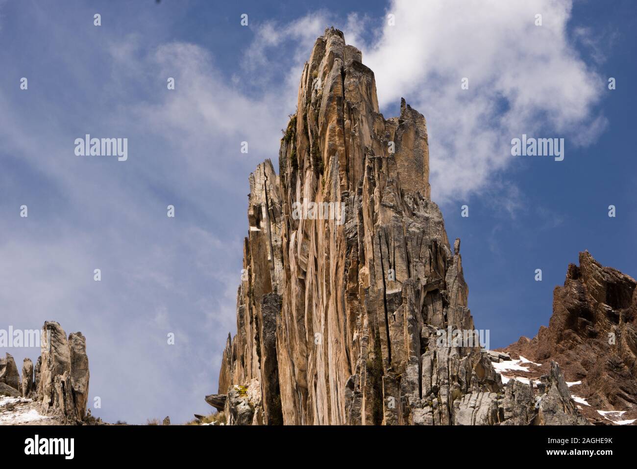 Stone Forest, pointed and steep rocks. in Cusco Peru Palccoyo Stock ...