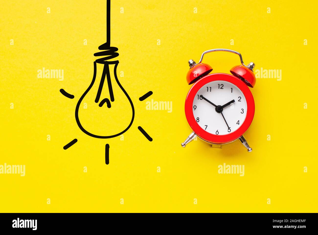 Old alarm clock yellow hi-res stock photography and images - Alamy