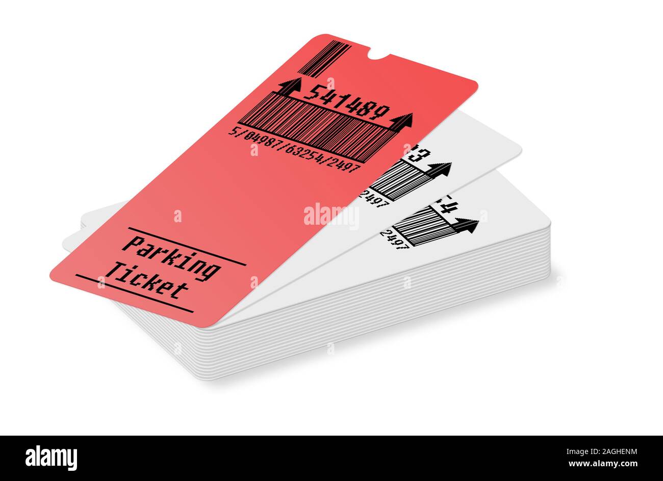 Ticket for parking area Stock Photo - Alamy