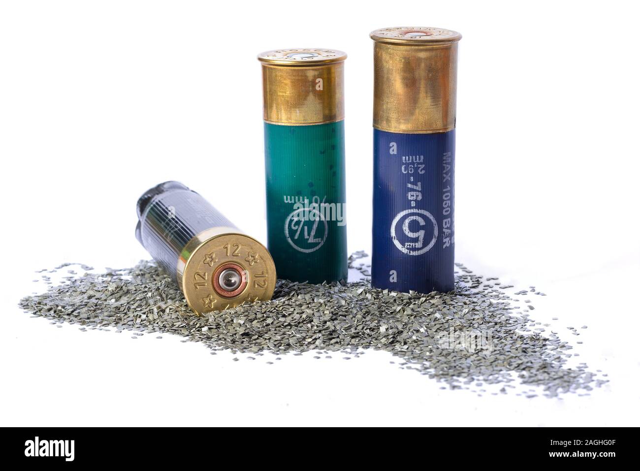 Bullet shells isolated, with shot Stock Photo - Alamy