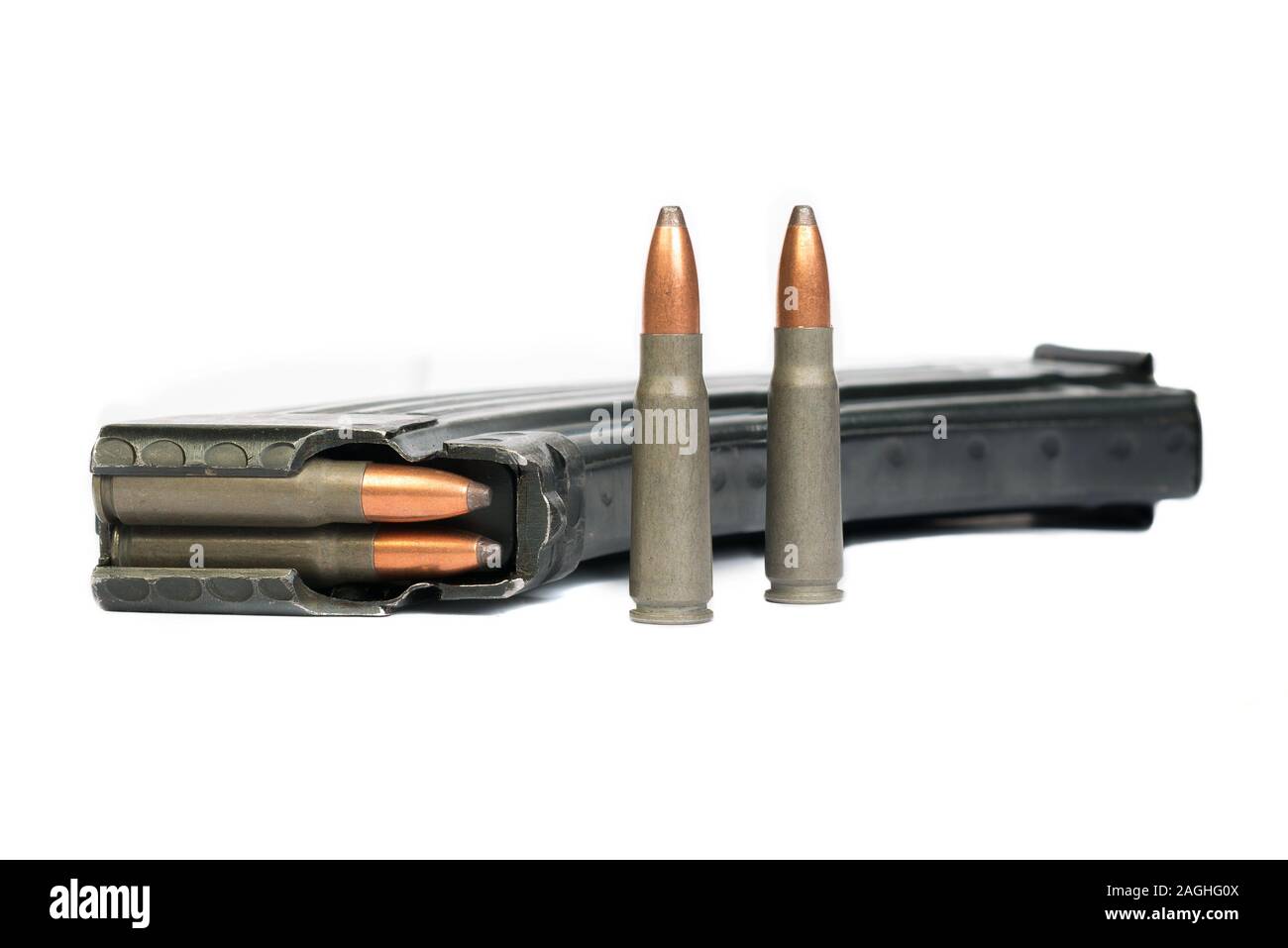 Bullet shells isolated, with shot Stock Photo - Alamy