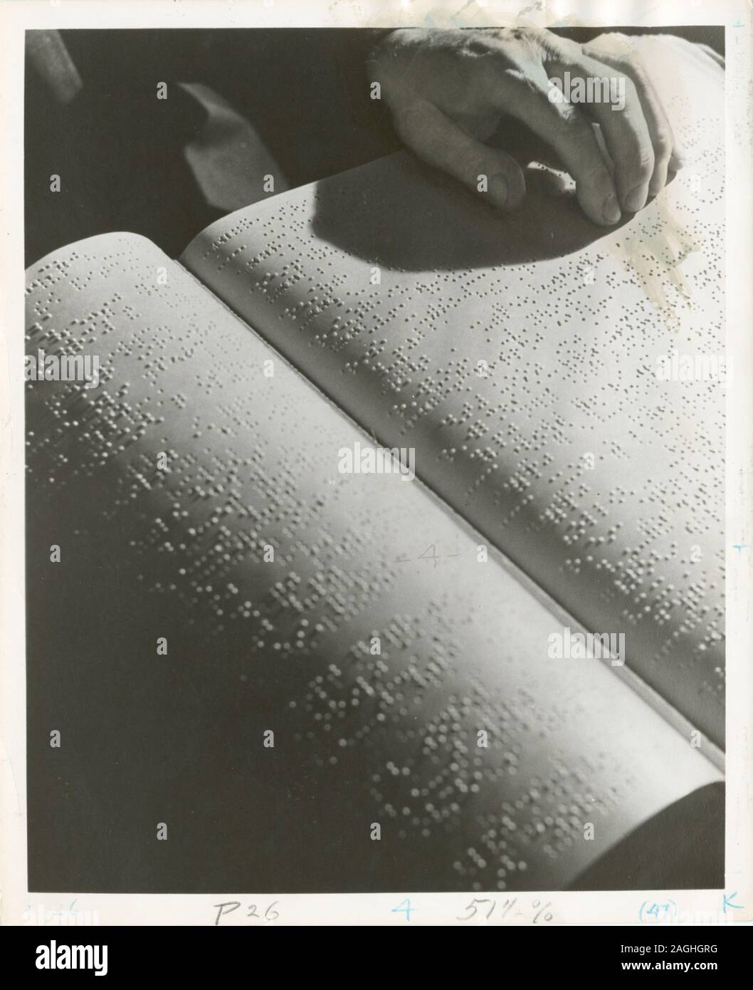 Library for the Blind, Braille reading; Library for the Blind, Braille ...