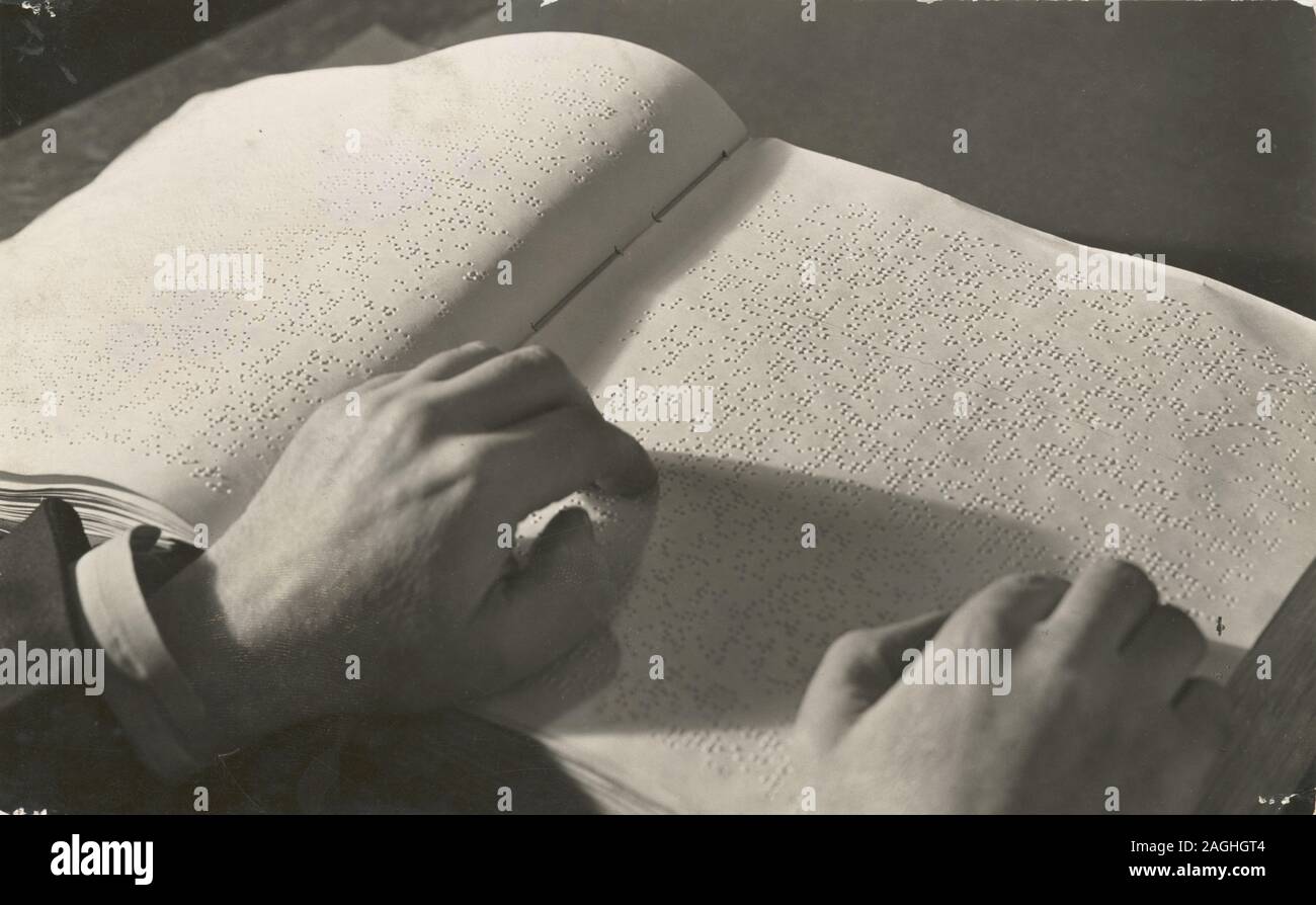Library for the Blind, Braille reading; Library for the Blind, Braille ...