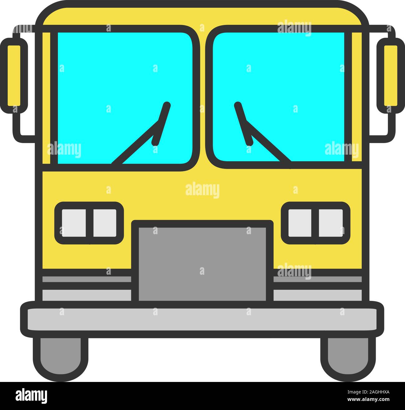 Bus color icon. Isolated vector illustration Stock Vector Image & Art ...