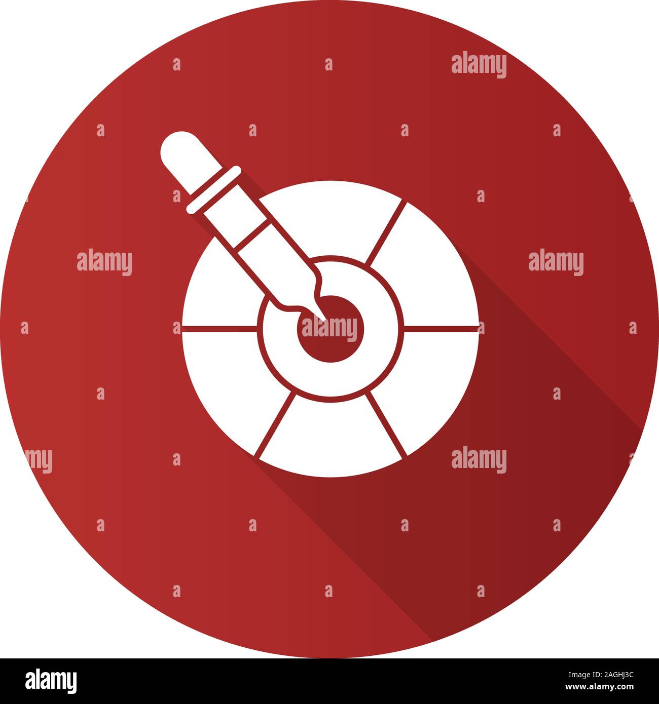 Color picker tool flat design long shadow glyph icon. Color palette ...