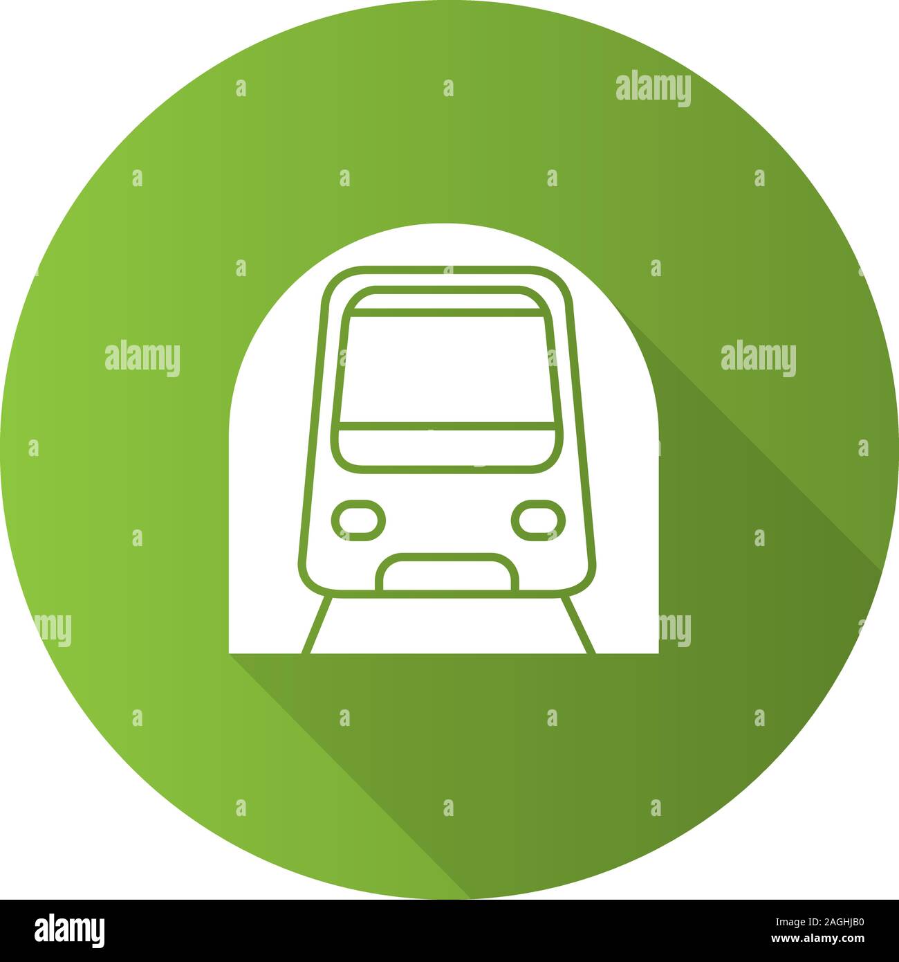 Metro flat design long shadow glyph icon. Subway, underground. Rapid ...