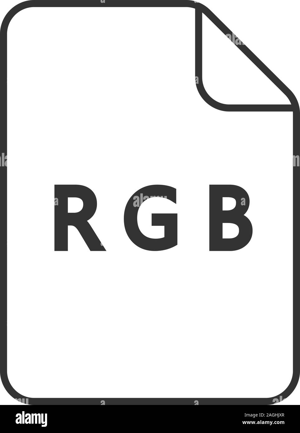 RGB color model linear icon. Thin line illustration. Red, green, blue ...