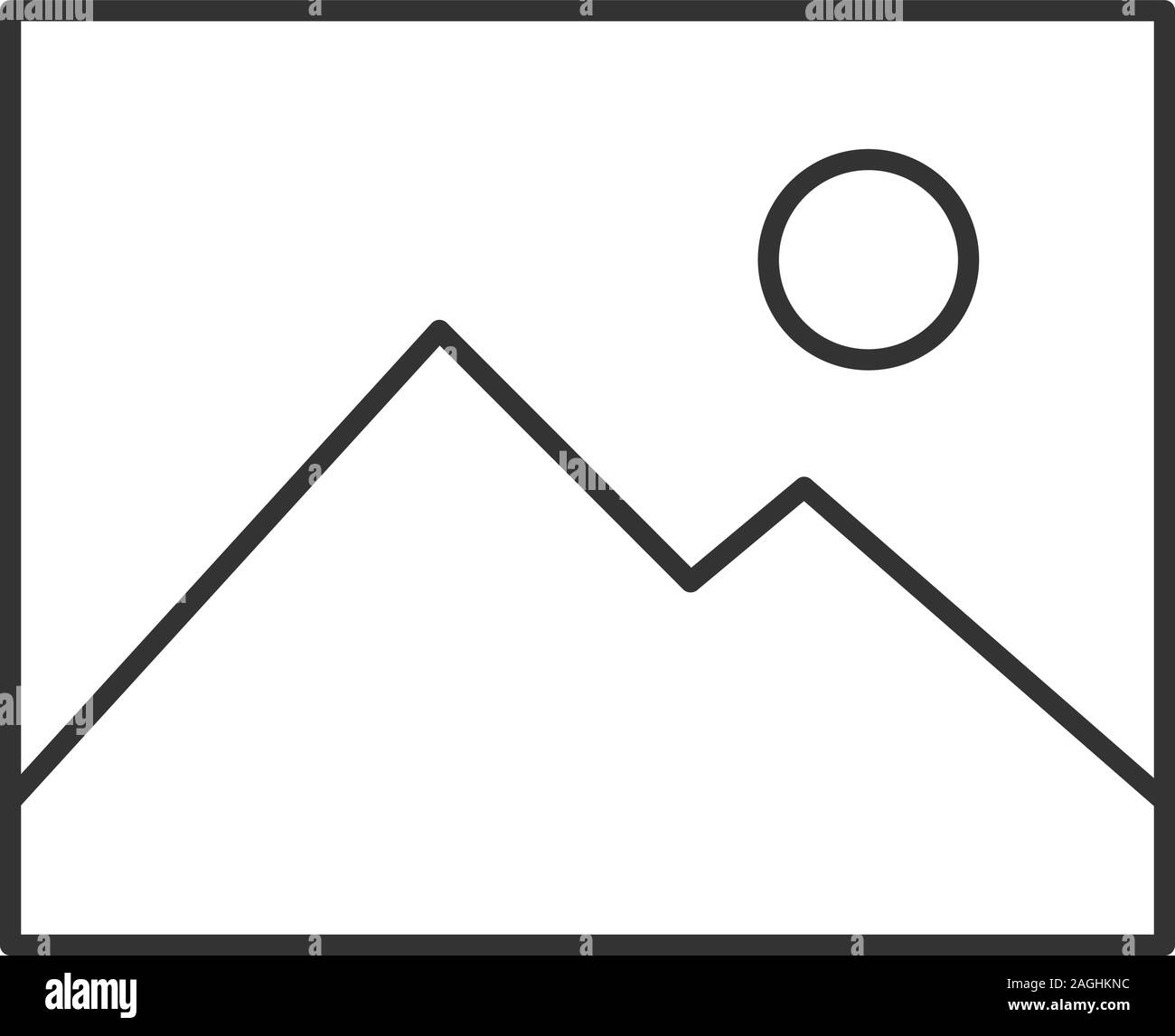 Digital image, photo linear icon. Thin line illustration. Picture ...