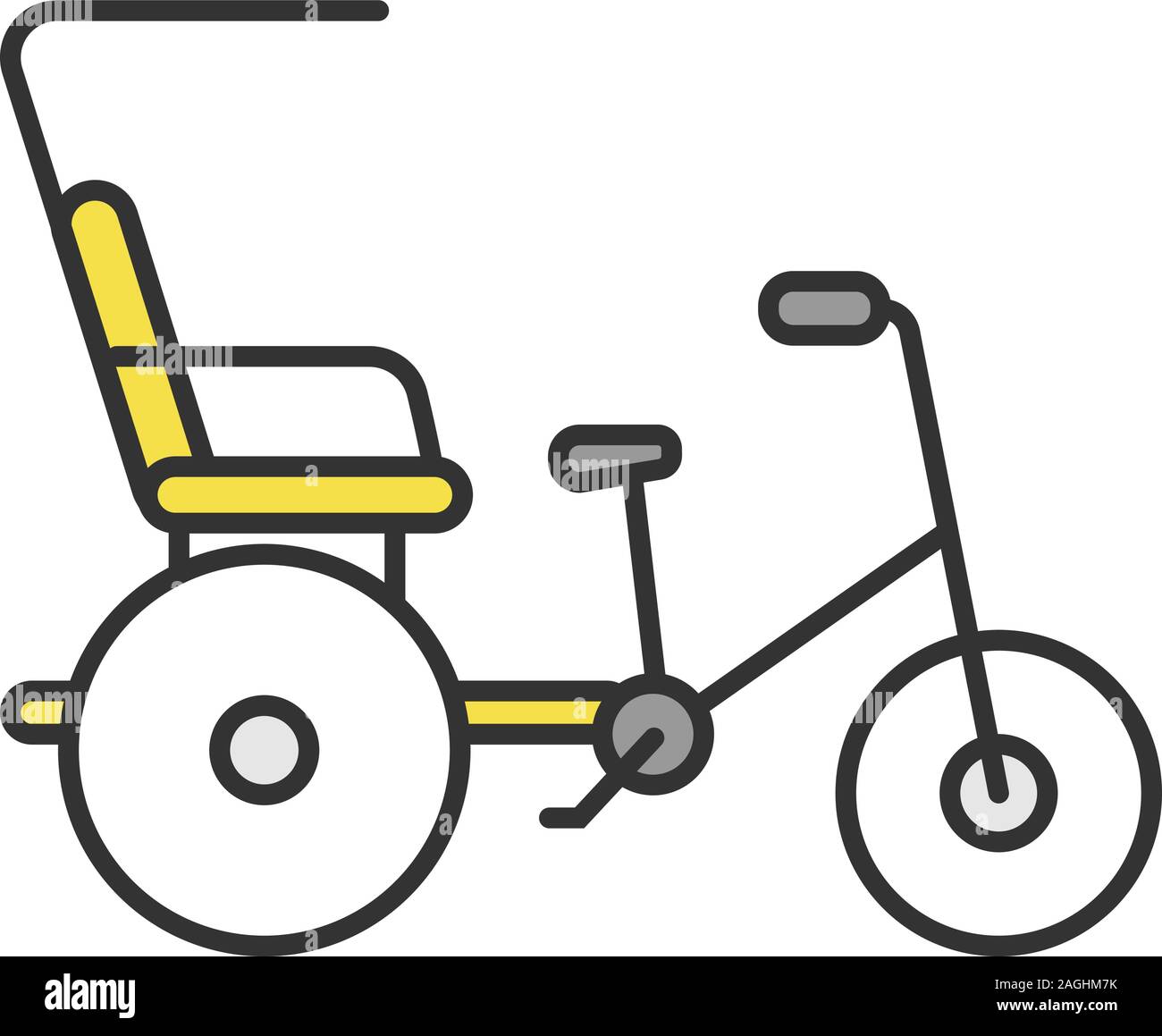Cycle rickshaw color icon. Velotaxi, pedicab. Isolated vector ...
