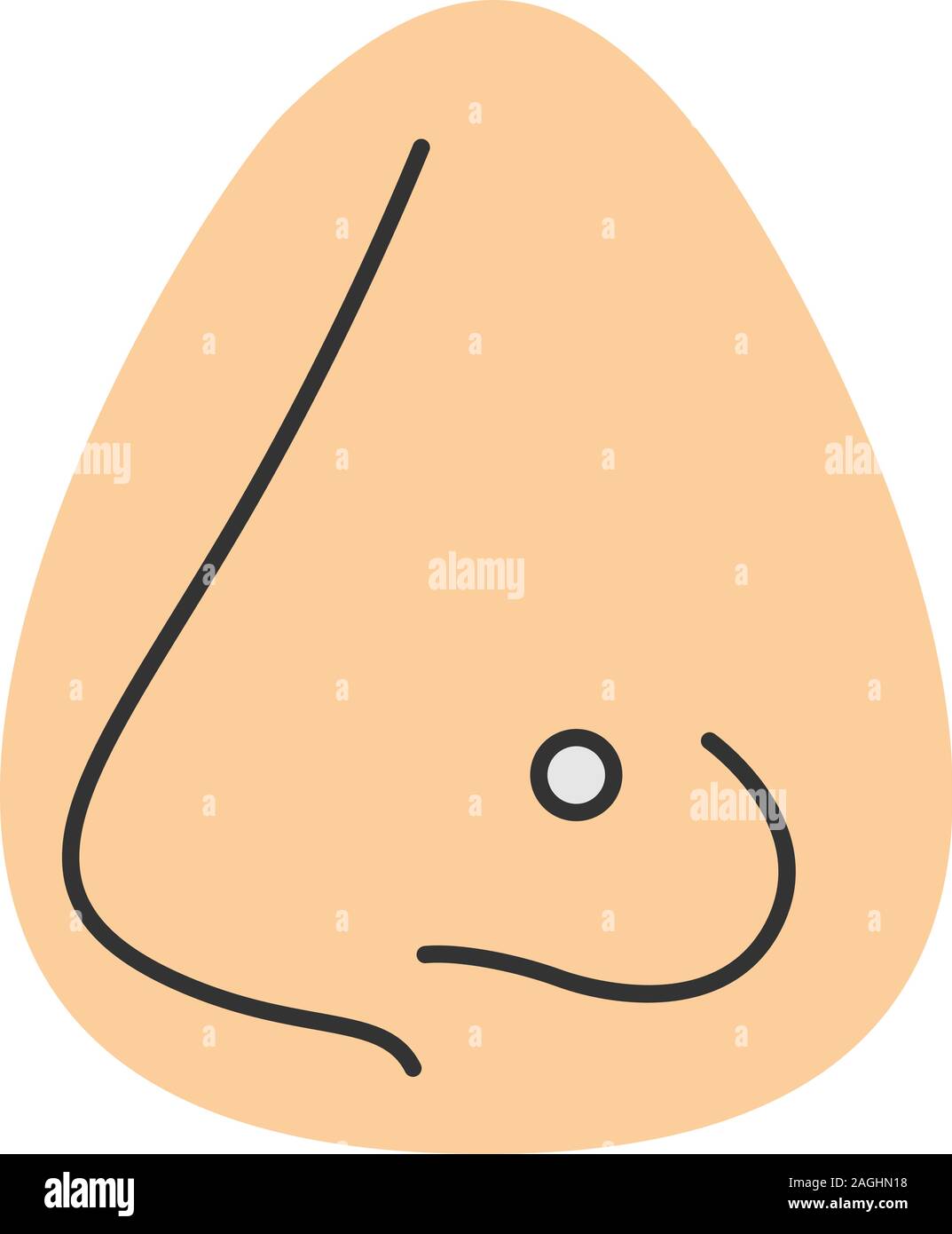 Nose piercing cartoon Stock Vector Images - Alamy