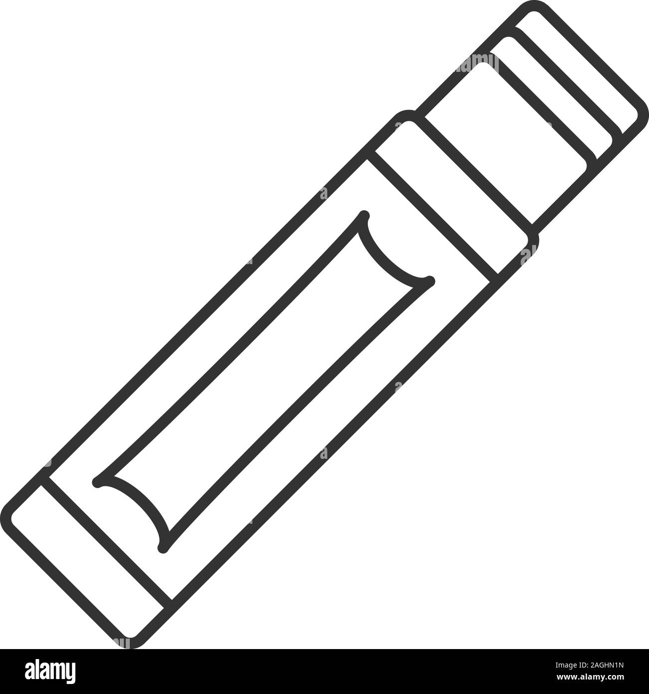 Chewing gum stick linear icon. Thin line illustration. Contour symbol ...