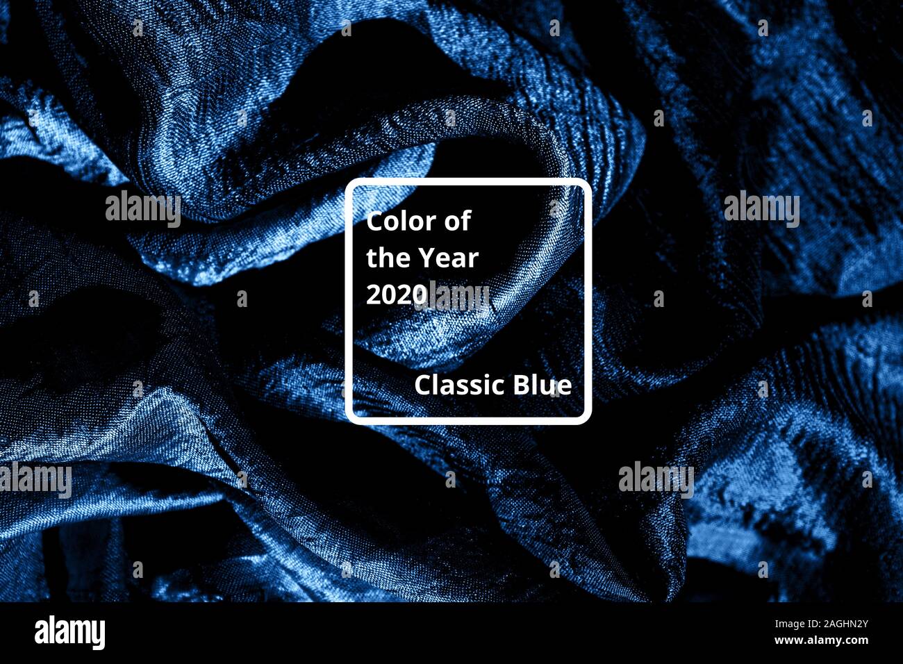 Blue color of the Year 2020 inscription. Faivorite colour of the New ...