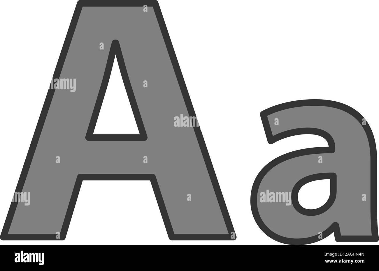 Font color icon. Letters design. Isolated vector illustration Stock ...