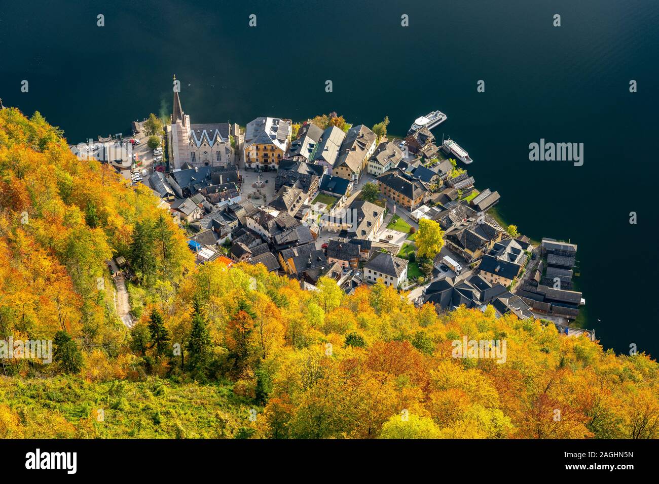 Aerial view hallstatt hi-res stock photography and images - Alamy