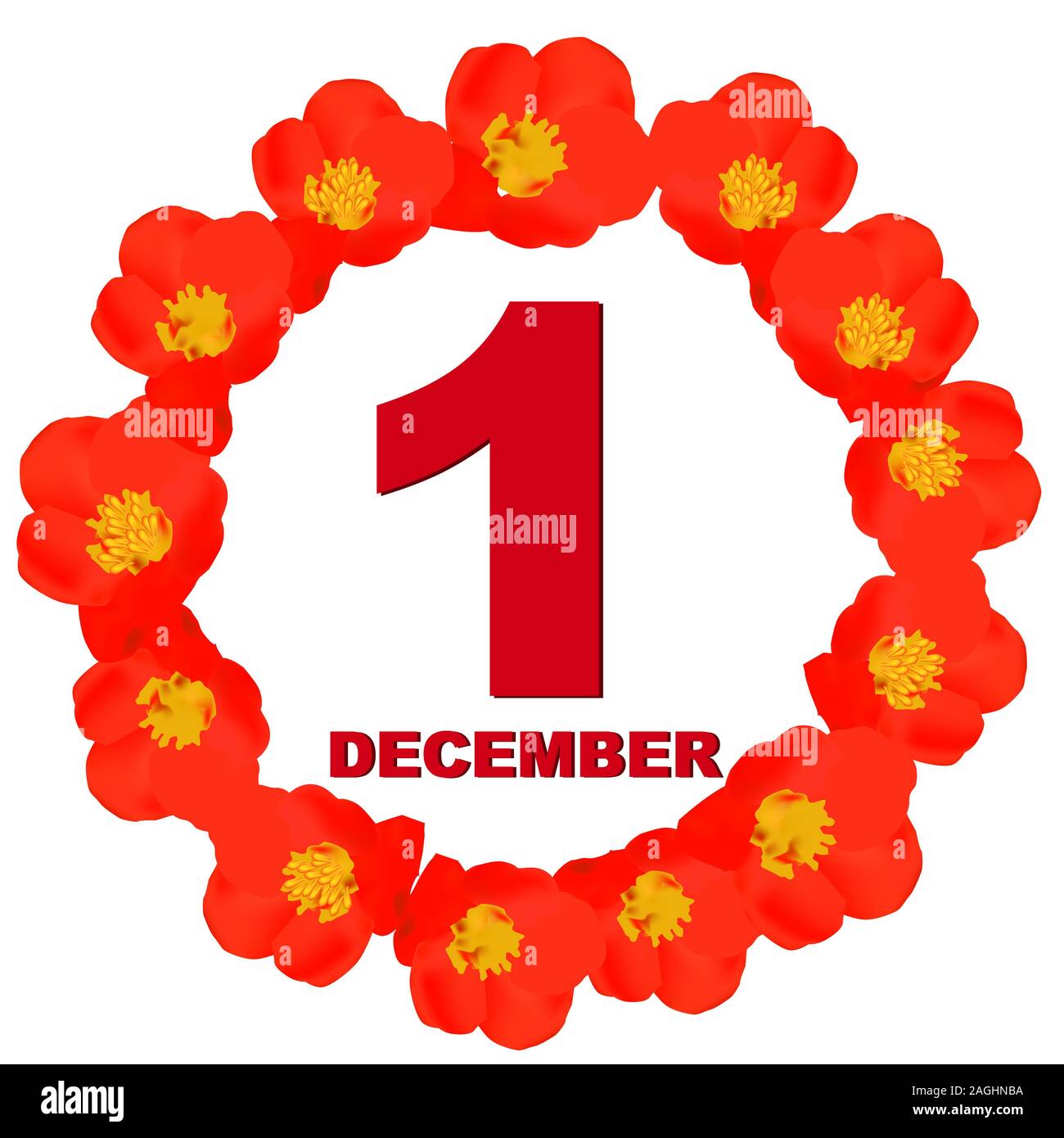 December 1 icon. For planning important day. Banner for holidays and ...