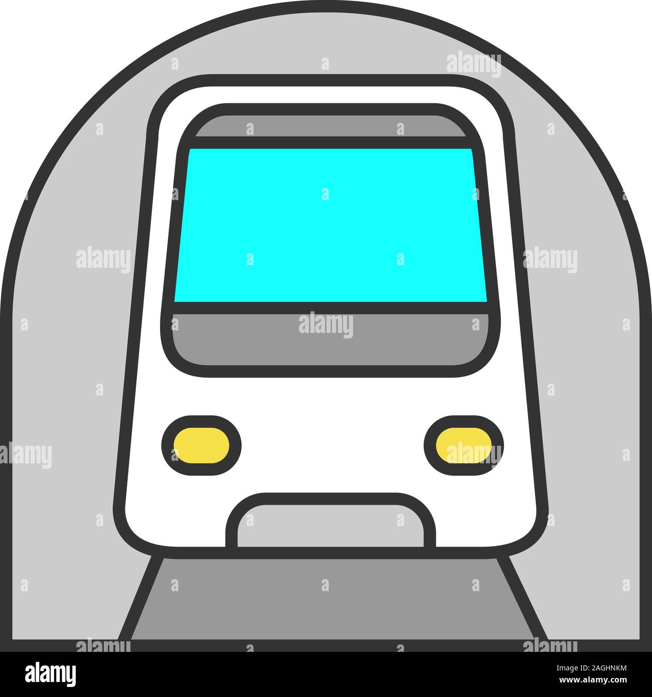 Metro color icon. Subway, underground. Rapid transit. Isolated vector ...
