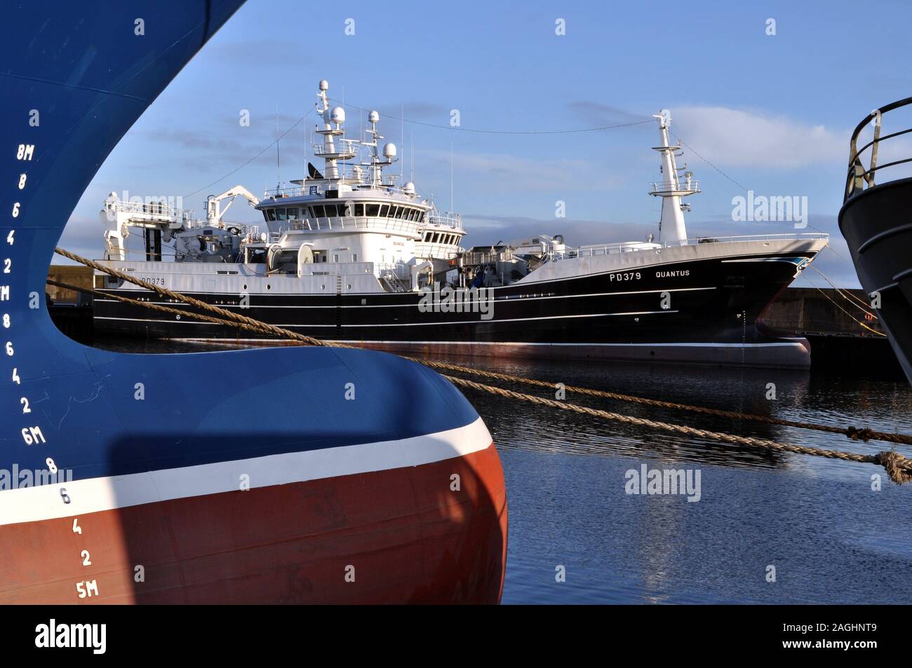 Ship, Fraserburgh Harbour, Fraserburgh, Aberdeenshire, Scotland Stock ...
