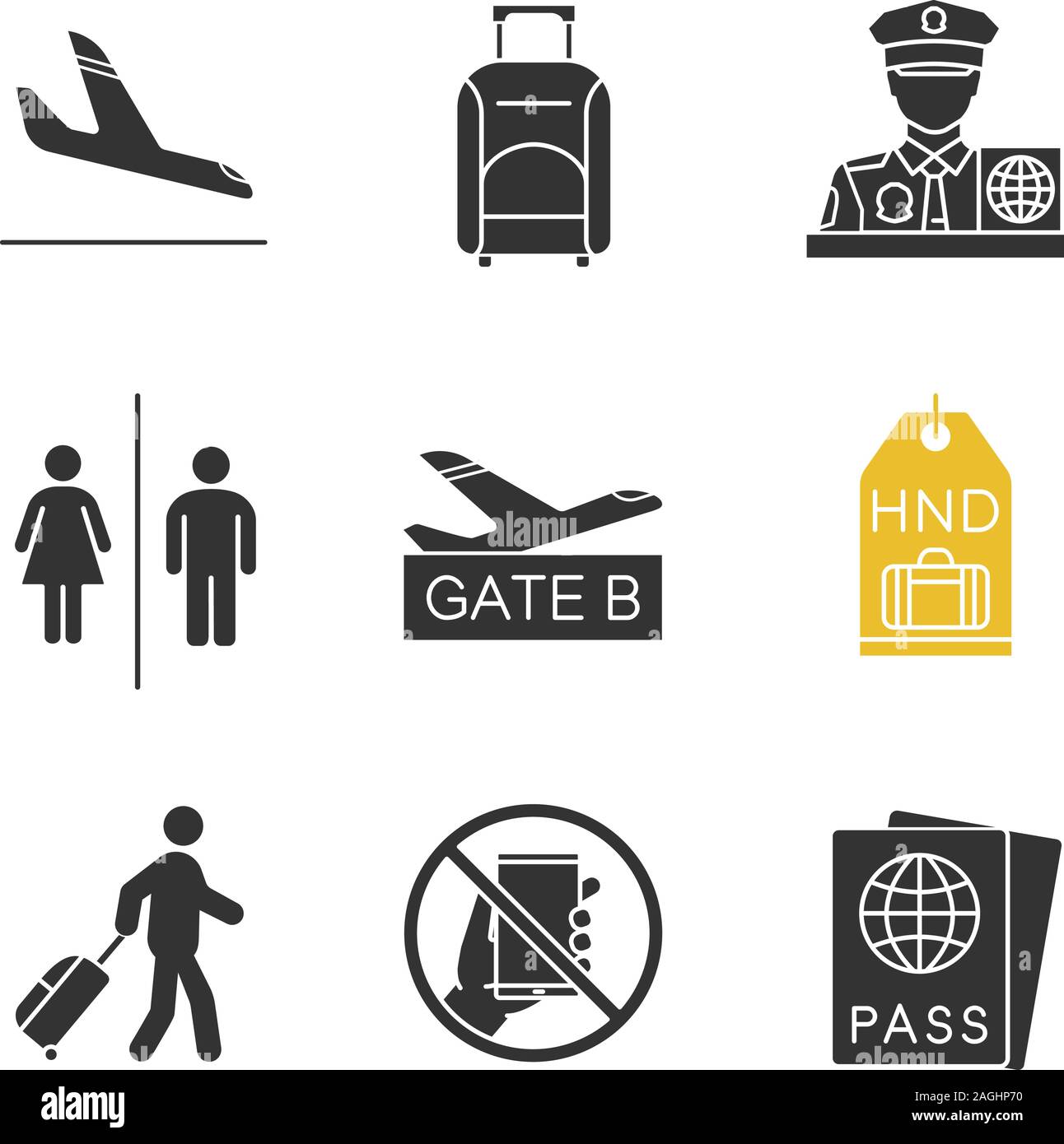Aircraft toilet Stock Vector Images - Alamy