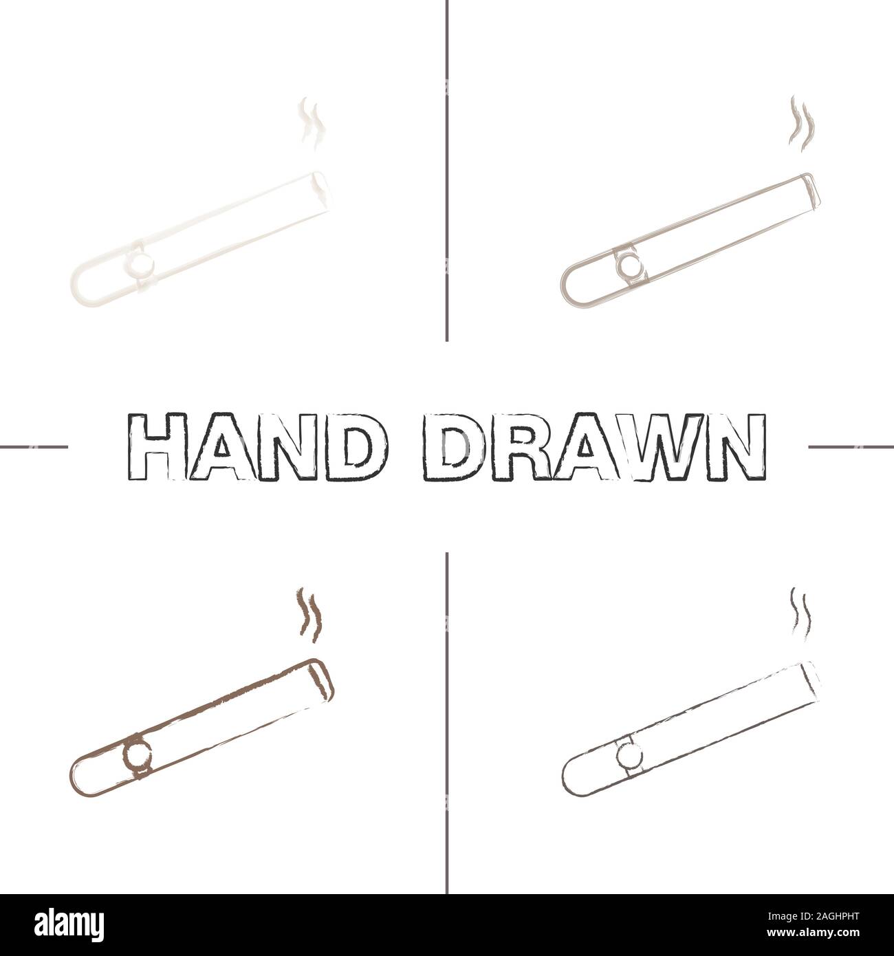 Cuban cigar line drawing hi-res stock photography and images - Alamy