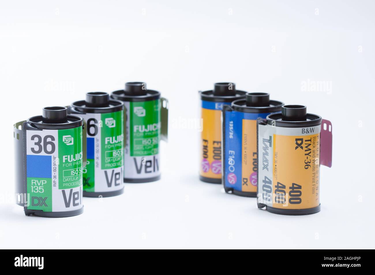 LAWRENCEVILLE, GEORGIA-DECEMBER 3, 2008: Six rolls of various types of ...