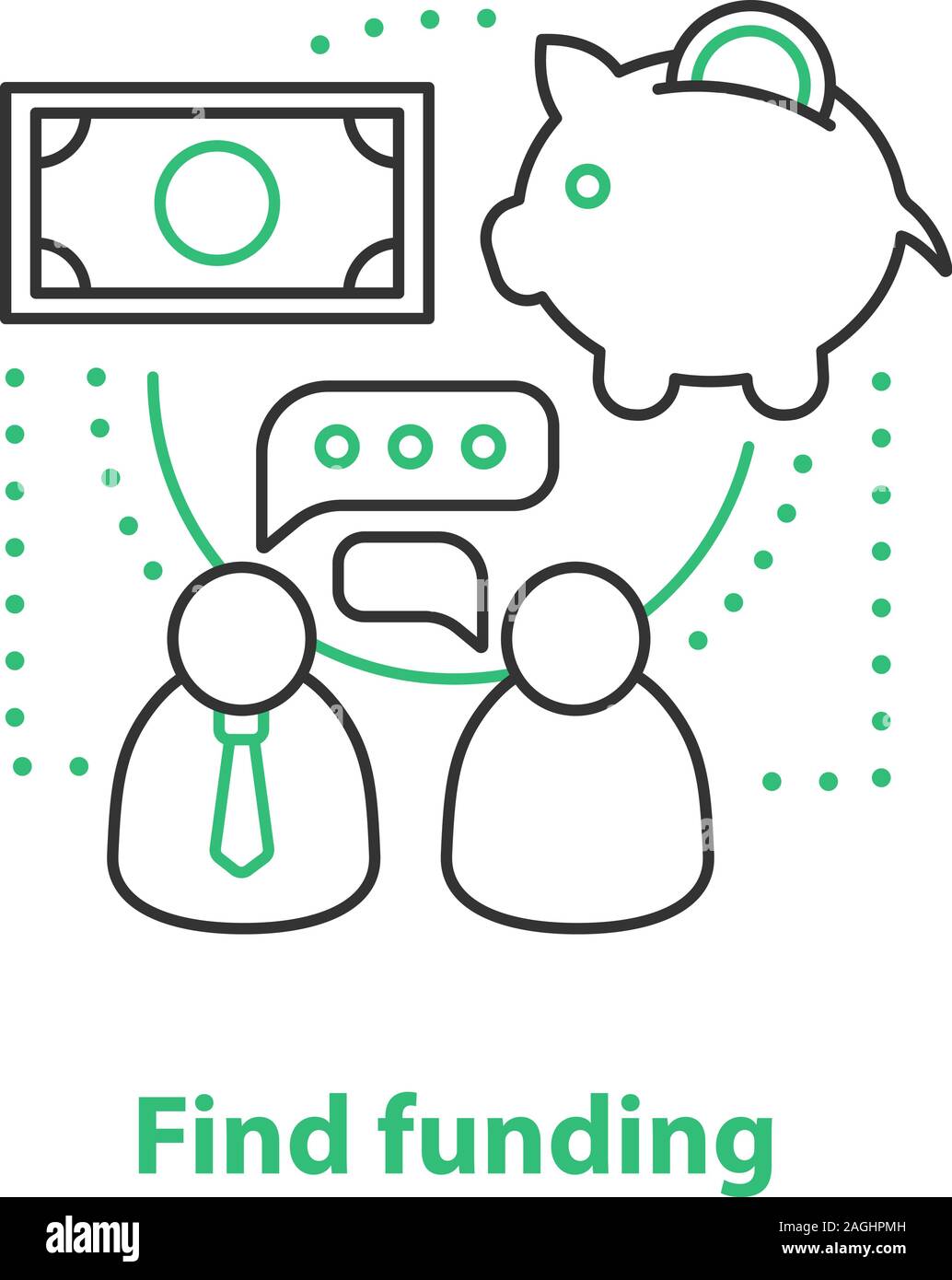 Find funding concept icon. Business investment idea thin line ...