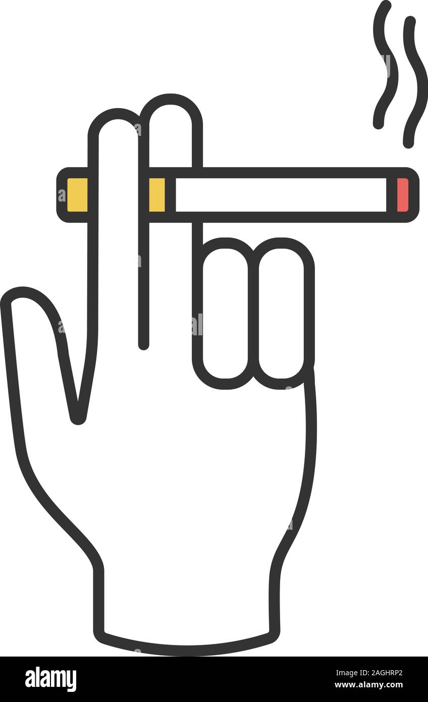 Smokers finger Stock Vector Images - Alamy