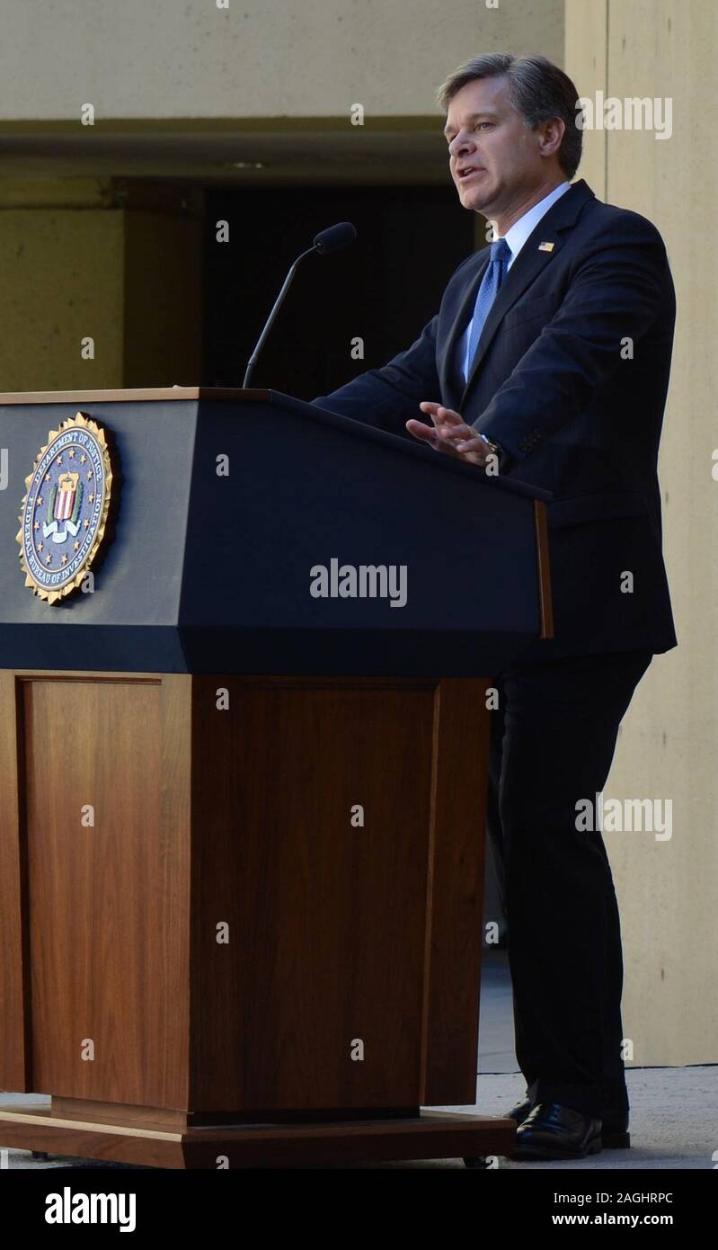 FBI Director Christopher Wray. The Federal Bureau of Investigation (FBI ...