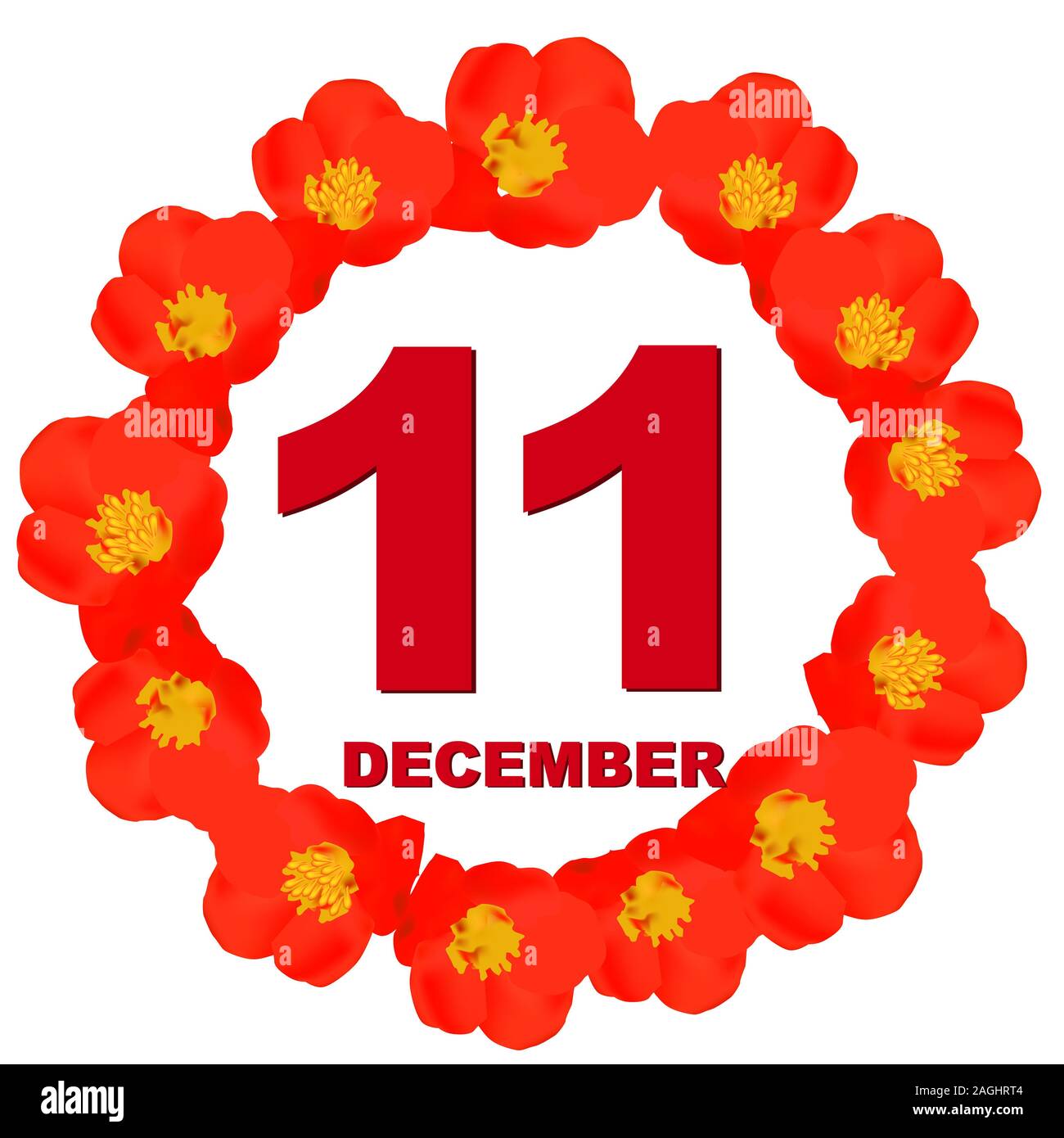 December 11 icon. For planning important day. Banner for holidays and ...