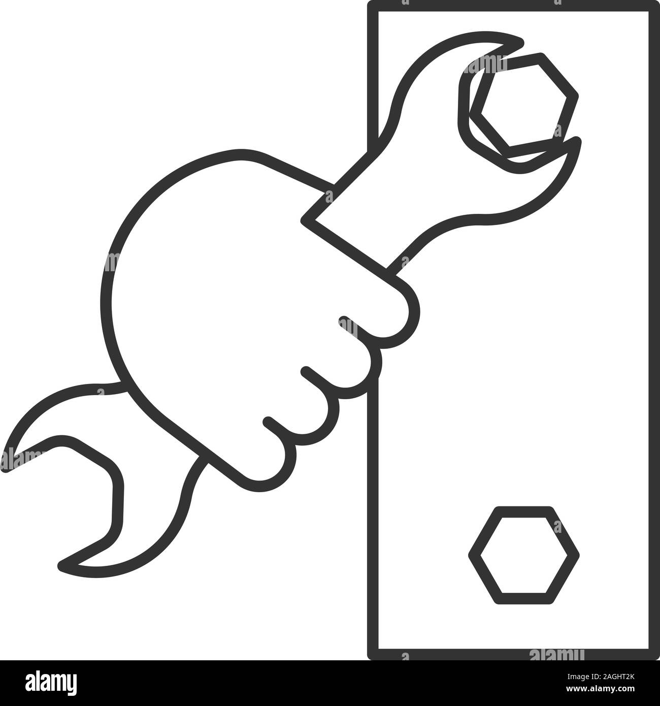 Wrench Drawing Vector