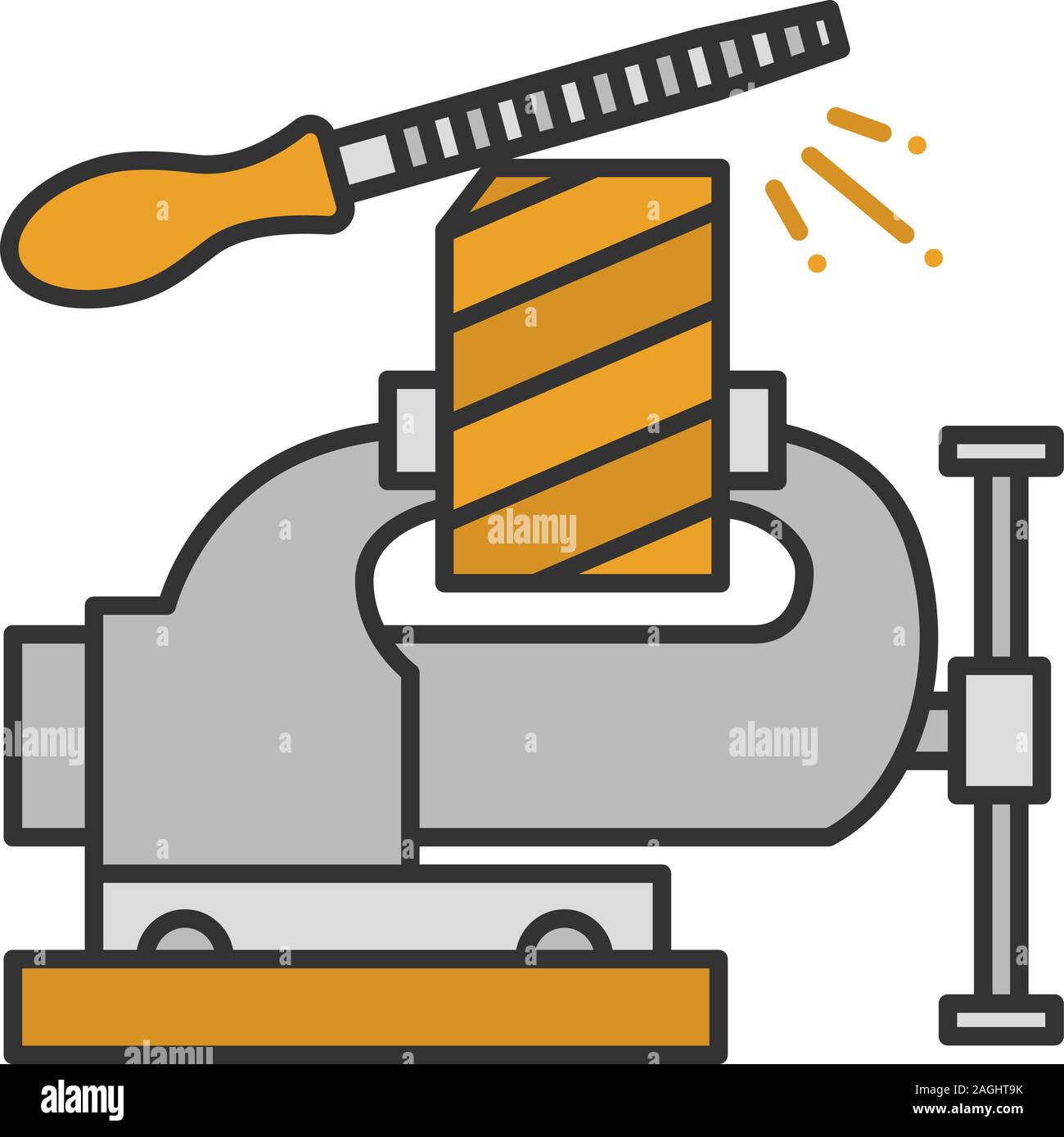 Bench Vice Drawing Labelled