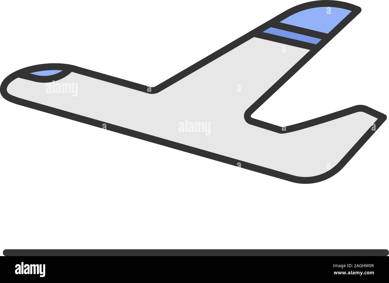 Airplane departure color icon. Plane taking off. Isolated vector ...