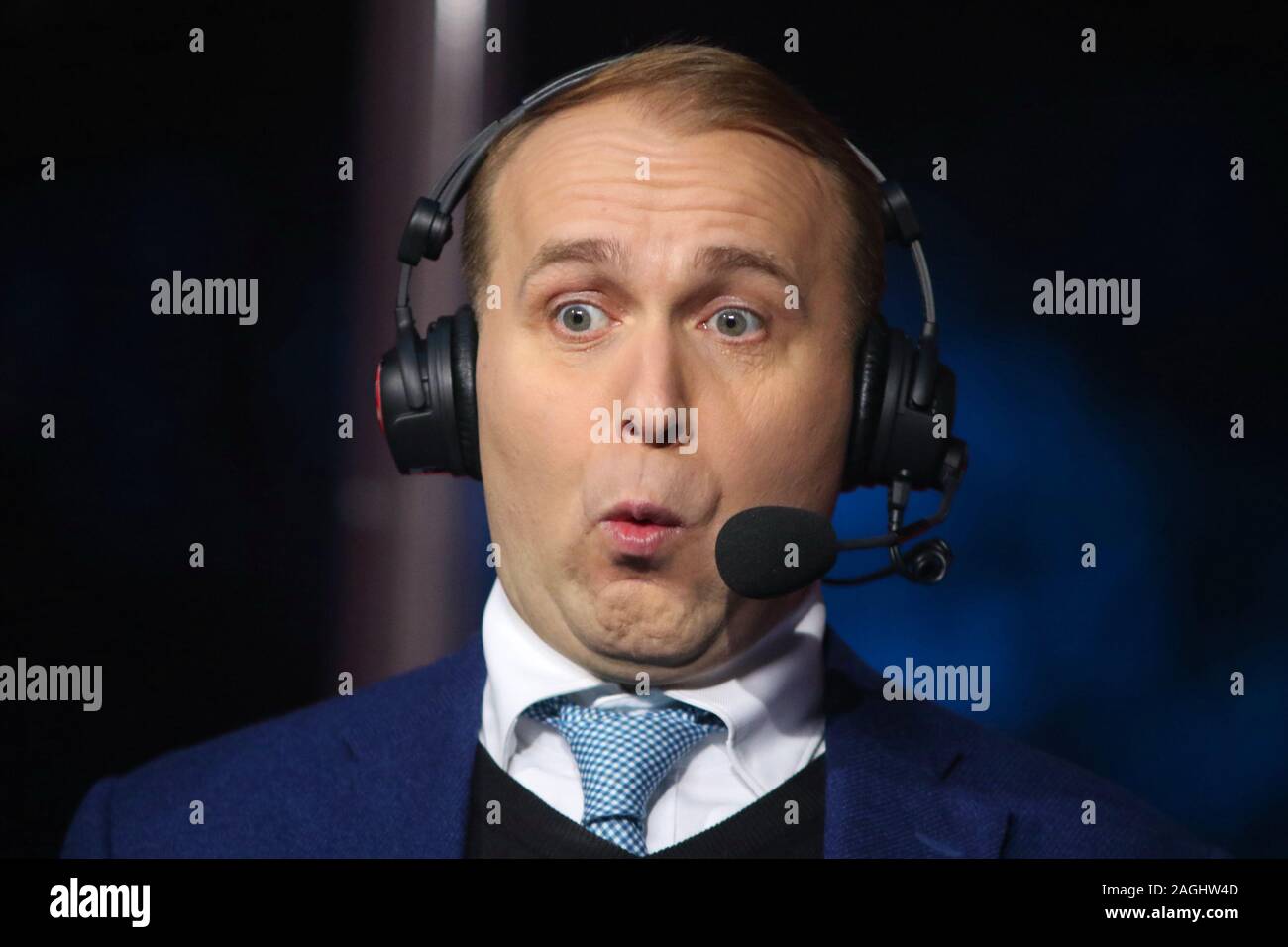 Commentator, stadium hi-res stock photography and images - Alamy