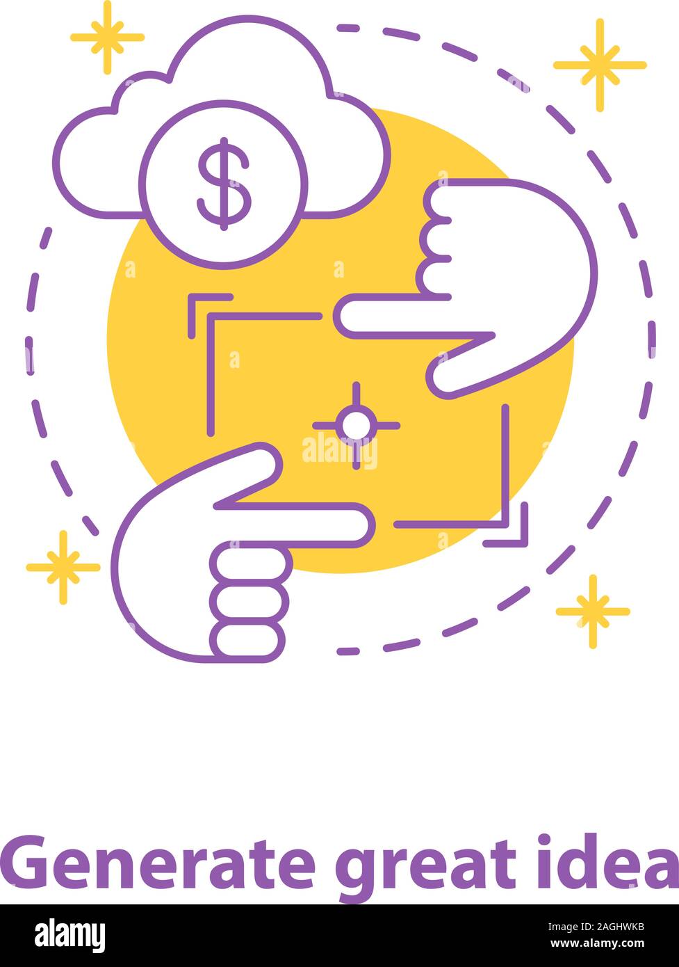 Generating business idea concept icon. Perspective idea thin line ... Generating business idea concept icon. Perspective idea thin line ...