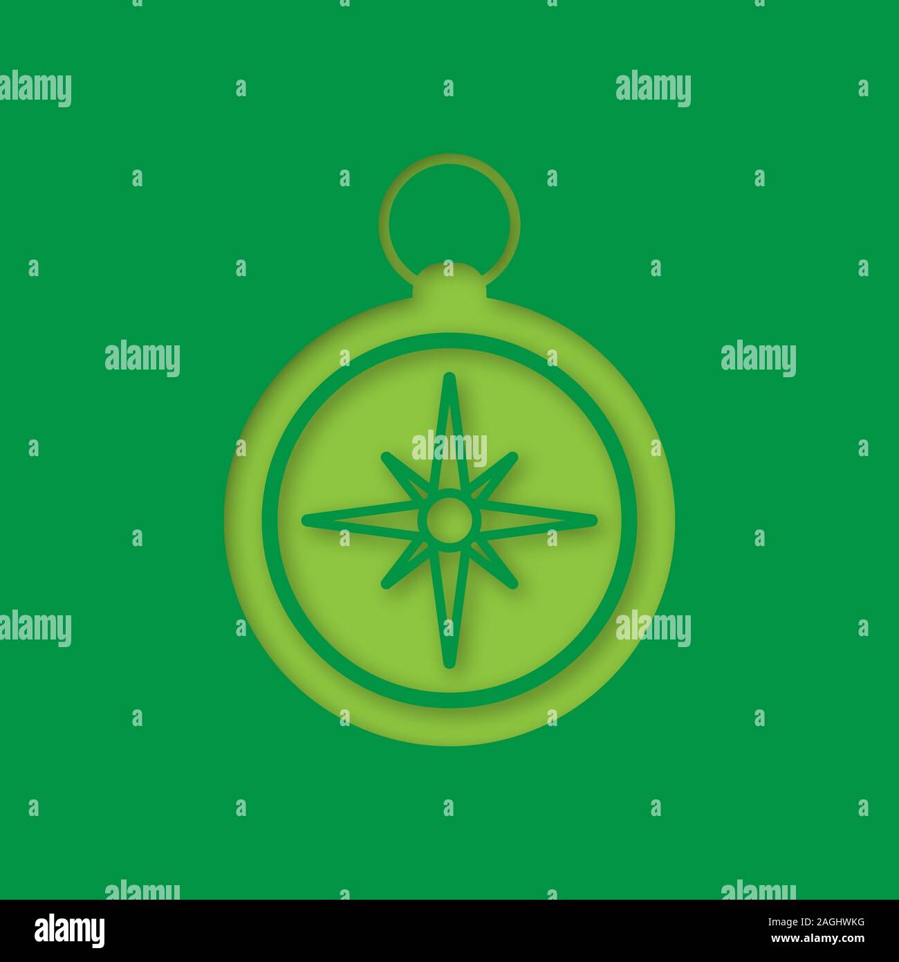 Compass paper cut out icon. Navigation. Vector silhouette isolated ...