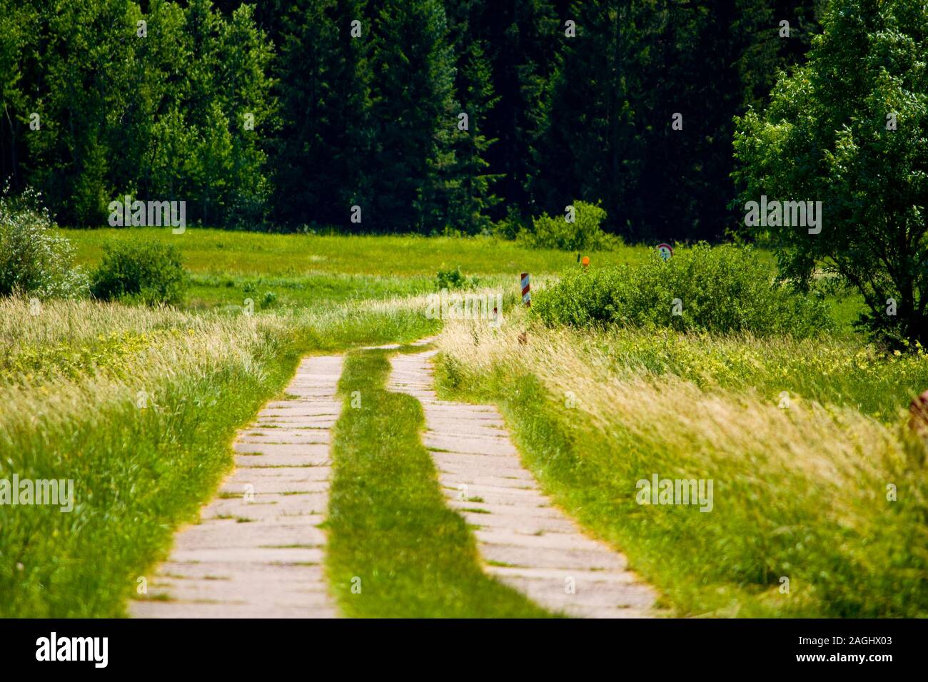 Border road of the former inner German borders between GDR and Germany ...