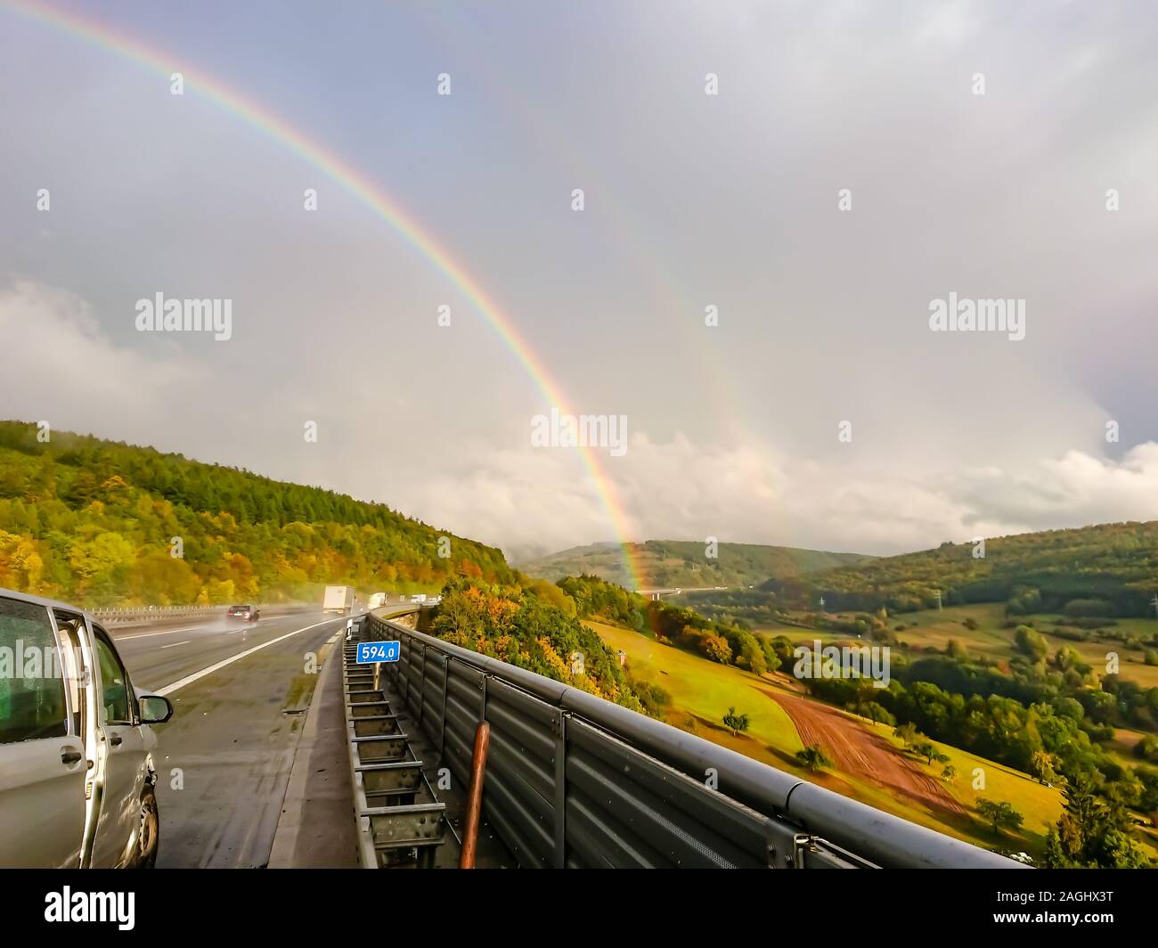 Stormy weather over a highway hi-res stock photography and images - Alamy