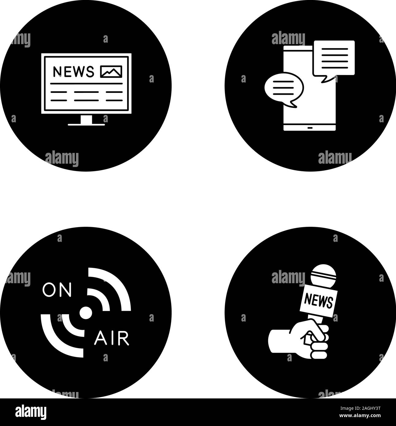 Radio signal icons in Cut Out Stock Images & Pictures - Alamy