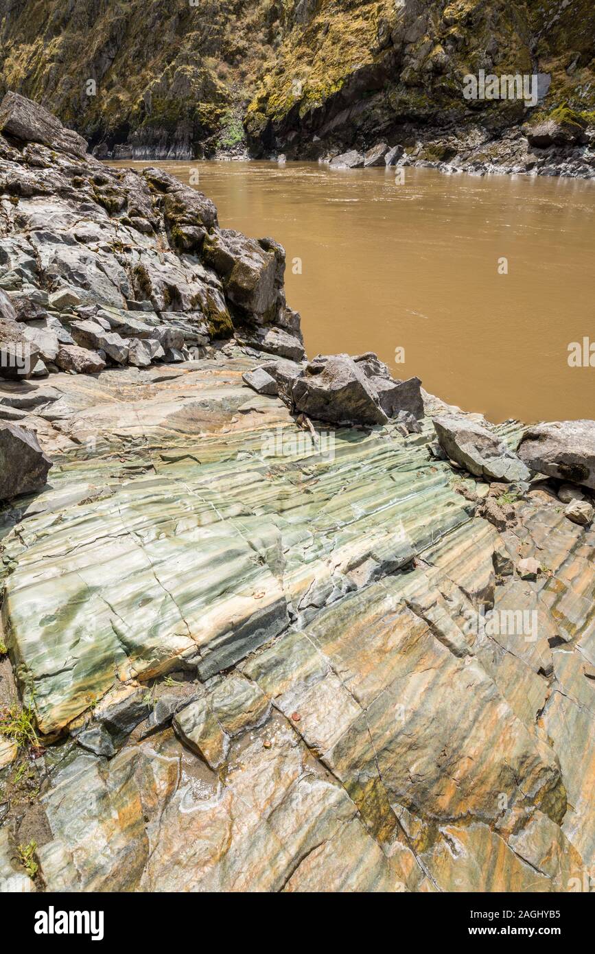 Rock layers along Idaho's Lower Salmon River Stock Photo - Alamy