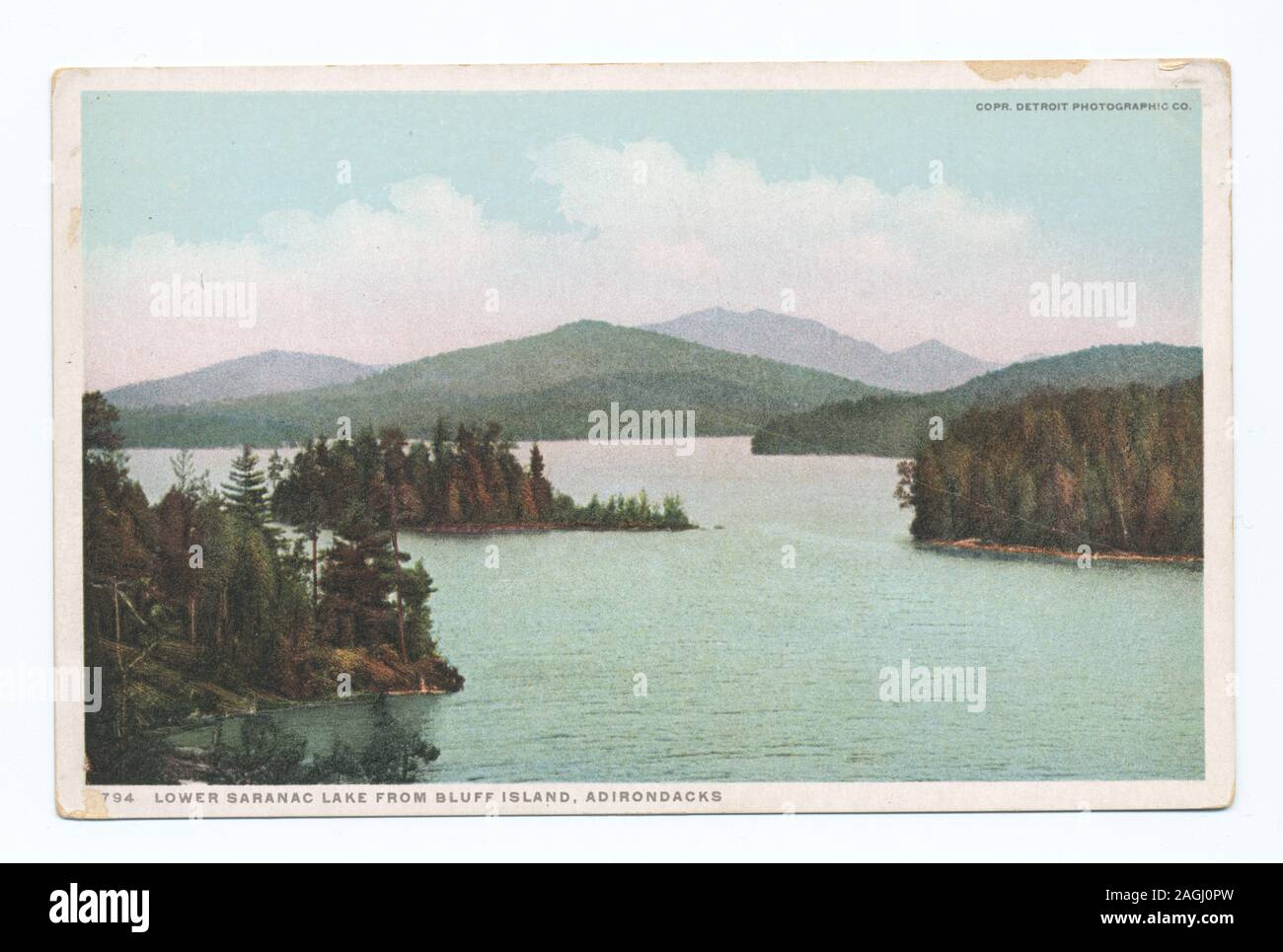 Lower Saranac Lake from Bluff Island, Adirondacks; Lower Saranac Lake ...