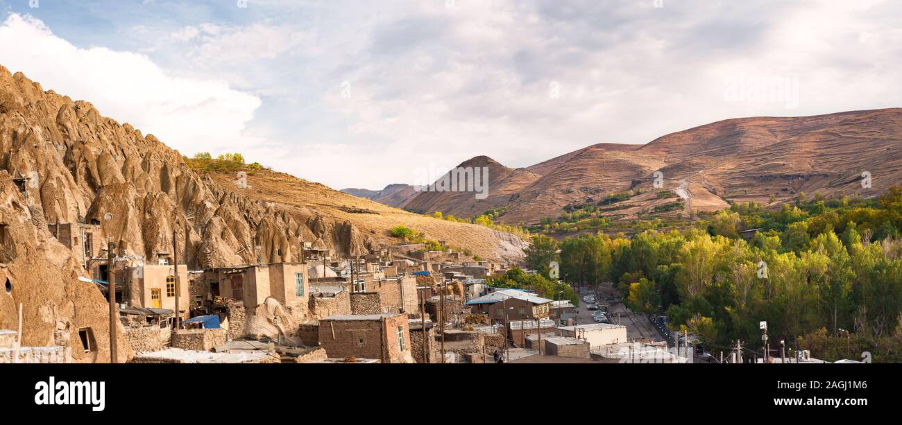 Kandovan is an ancient village with houses in the mountain Stock Photo ...