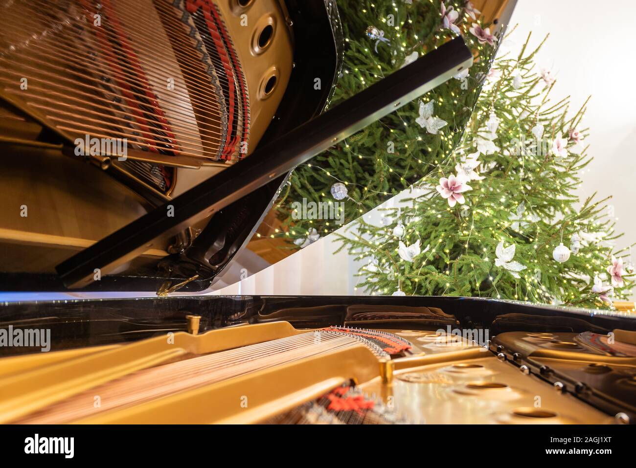 Inside grand piano hi-res stock photography and images - Alamy